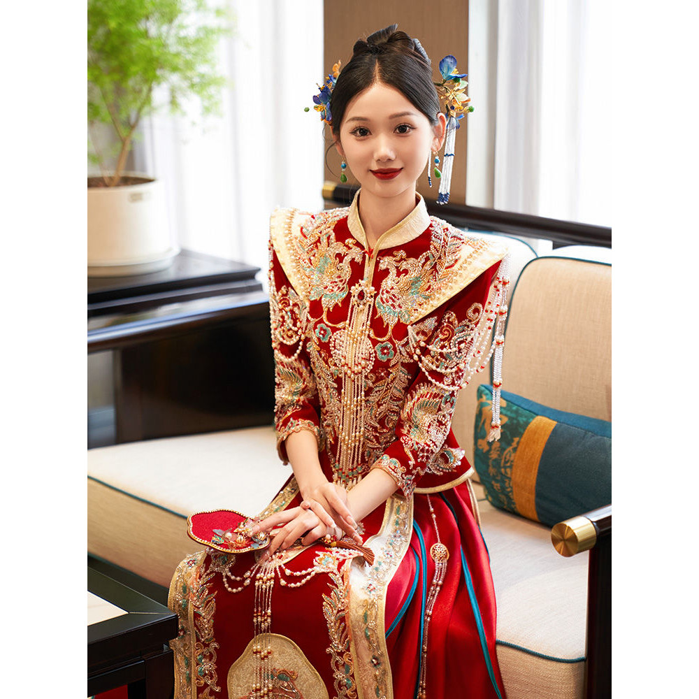 Gaoding Xiuhe Clothing Heavy Industry Luxury Dragon Phoenix Gown 2023 ...