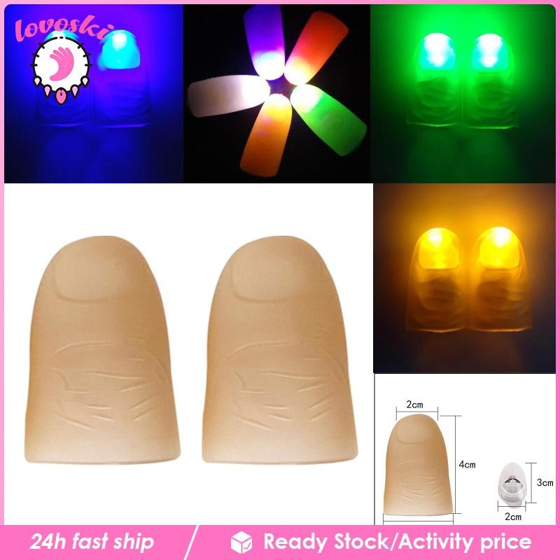 [Lovoski] LED Finger Lamp Thumb Light Glowing Finger Trick Fake Finger ...
