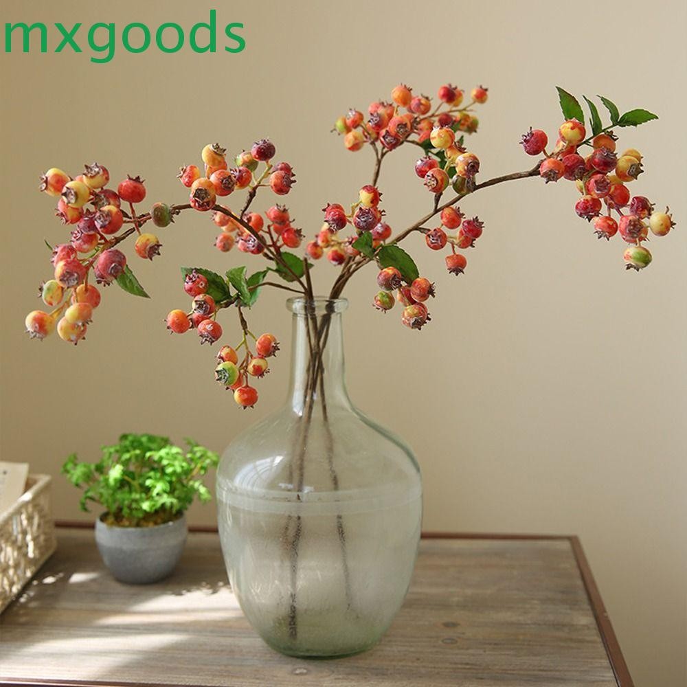 MXGOODS Christmas Blueberry Fruit Branches, Plastic Elegant Simulation Foam Red Berry, Floral ...