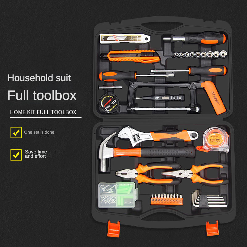 100PCS Home Tool Box Kit Household Daily Maintenance Set Screwdriver ...