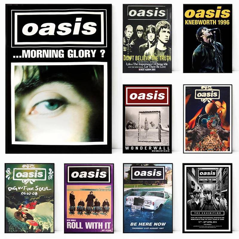 Oasis band Poster Hot Music Poster Album Canvas Printing Poster Wall ...