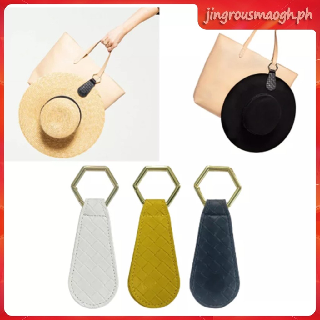 PU Leather Hat Clip on Bag Hat Holder Travel Hat Keeper Clip Outdoor ...