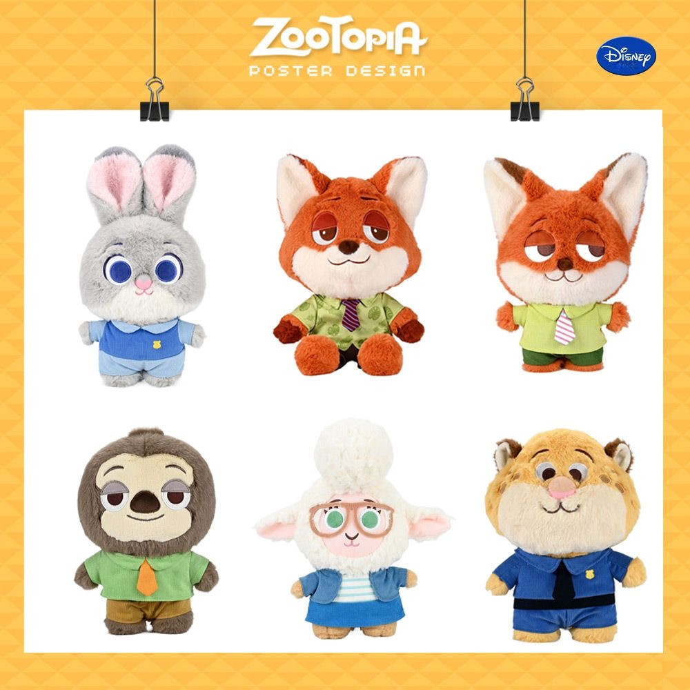 Authentic Disney Zootopia Judy Nick Cute Plush Toy Lightning Flash Doll ...