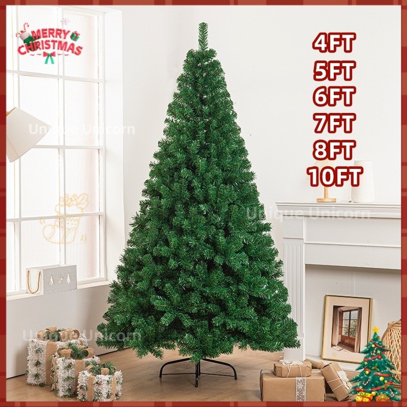 Christmas Tree 4/5/6/7/8/10 FT PVC High Quality Green Xmas Tree ...