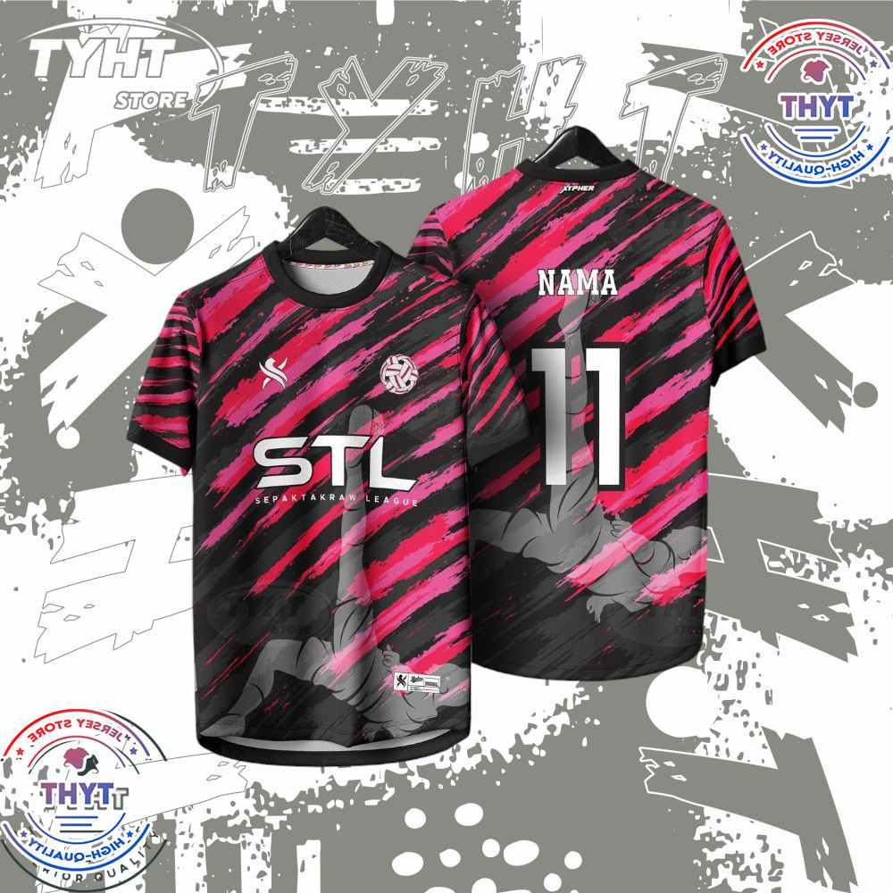 Tyht - [Free Custom Name] STL DESIGN Soccer Takraw Jersey T -Shirt Male ...
