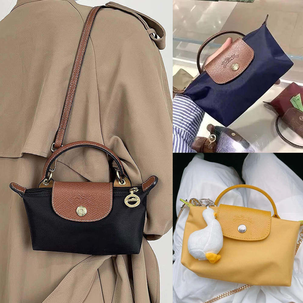 100% Original Longchamp Pouch 34175 2025 Women Mini Handbag Nylon Short ...