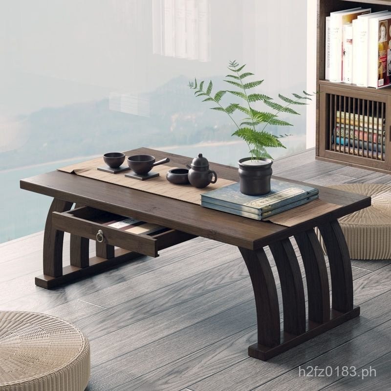 Balcony Window Sill Small Bamboo Tea Table Chinese Style Low Table ...