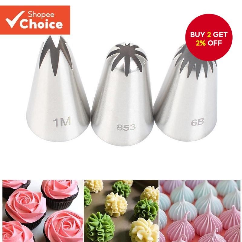 Commonly used medium-sized decorating nozzle 3 sets combination 1M ...
