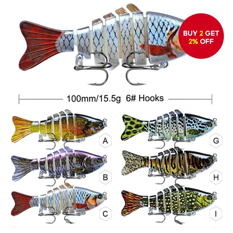 Lua Bionic Bait 10cm Road Plastic Hard Bait 15.5g 7-Section Fish ...