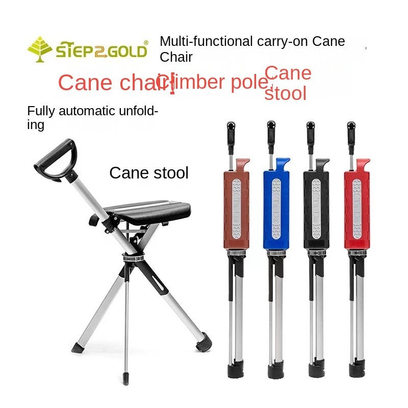 Crutch chair Alpenstock Crutch stool Portable Chair Walking Stool ...