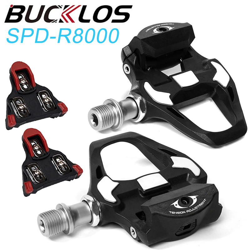 BUCKLOS R8000 Pedals SPD-SL Clipless Road Bike Cleats Pedals Sealed ...