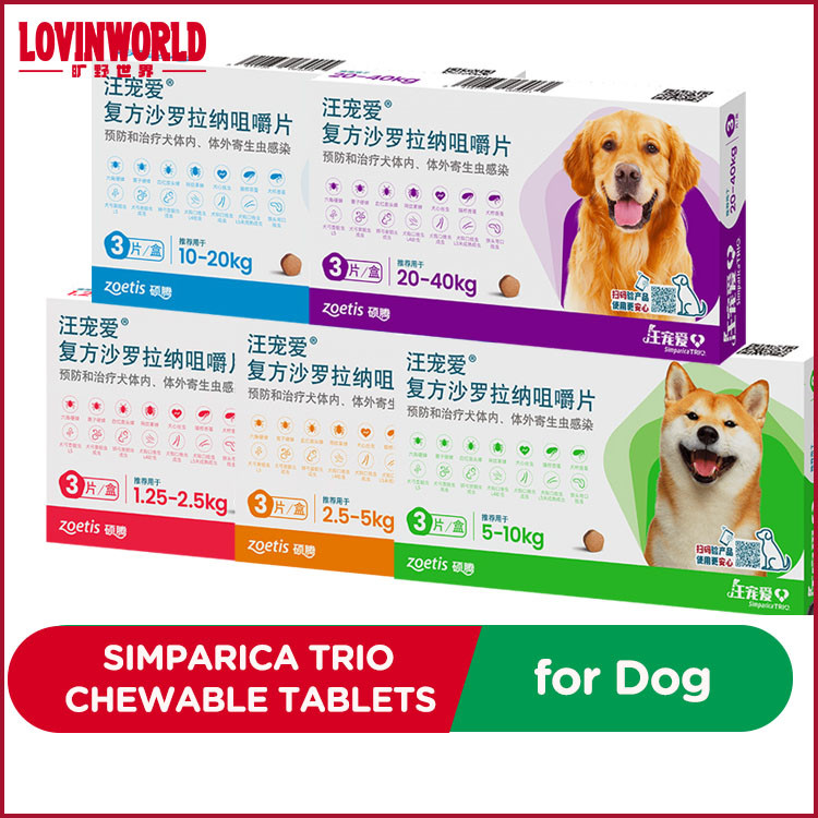 Simparica TRIO Chewable Tablets For Dog to Repel Ticks and Fleas ...
