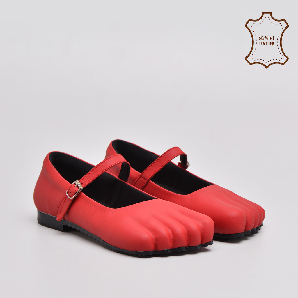 Victoria Finger Shoe Genuine Leather Red (FPS) | Shopee Philippines