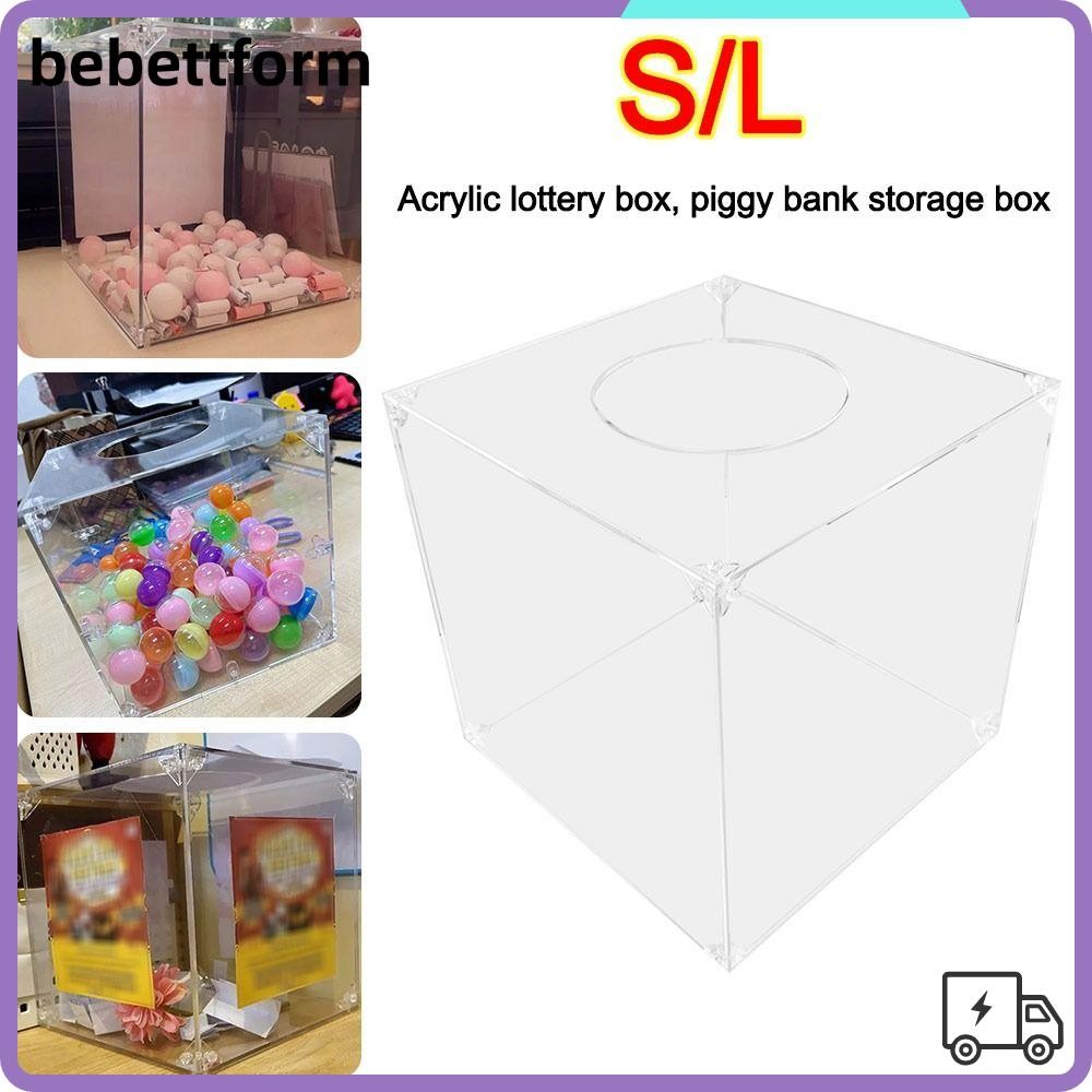 LUCKY Acrylic Lucky Draw Box, 200mm/300mm Transparent Acrylic Display ...