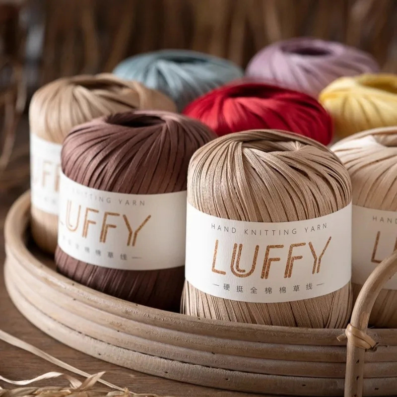 100M/roll Lafite Raffia Flat Yarn Plant Grass CottonThread DIY Handmade ...