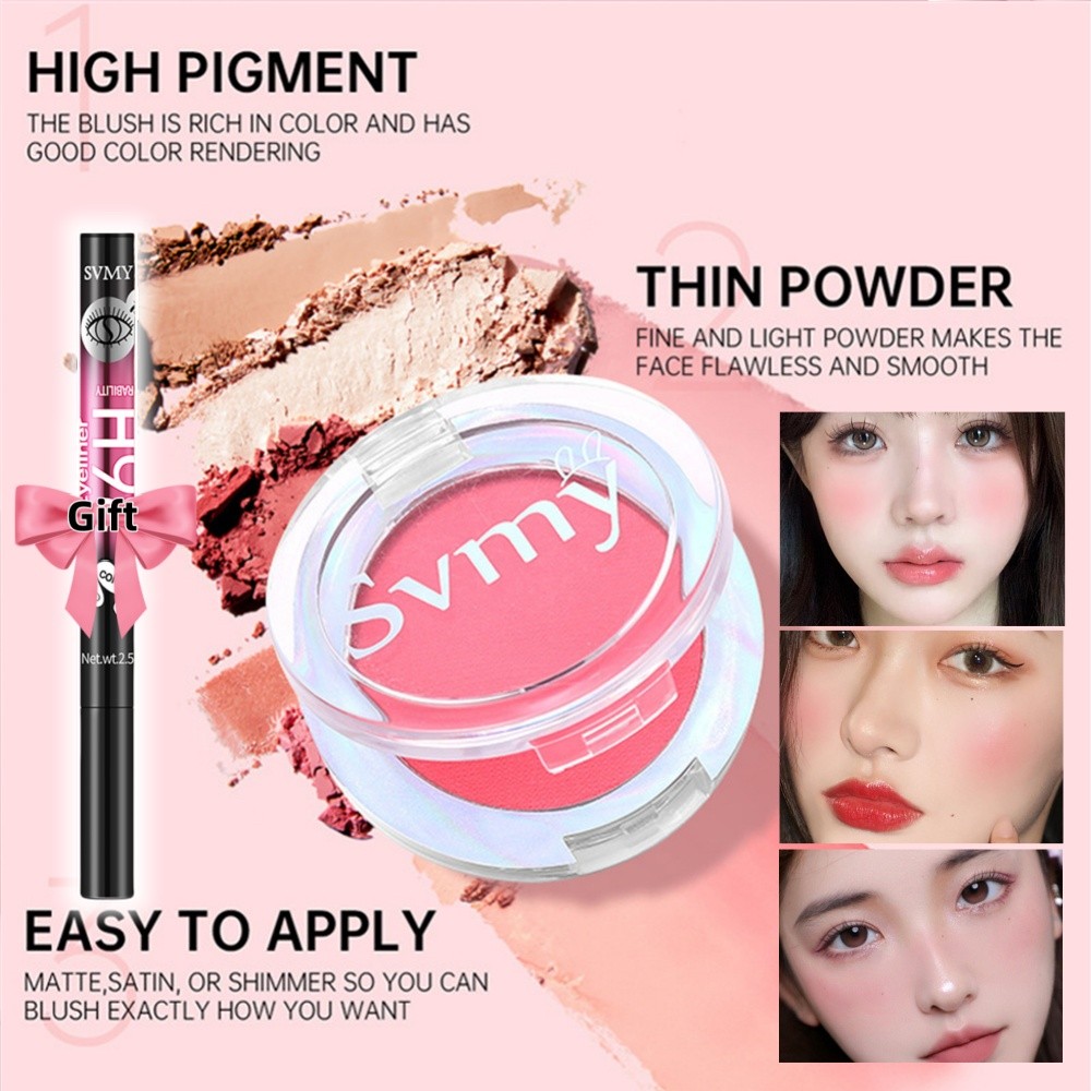 SVMY Monochrome Milk Peach Face Blush Pallete High Pigment Cheek ...