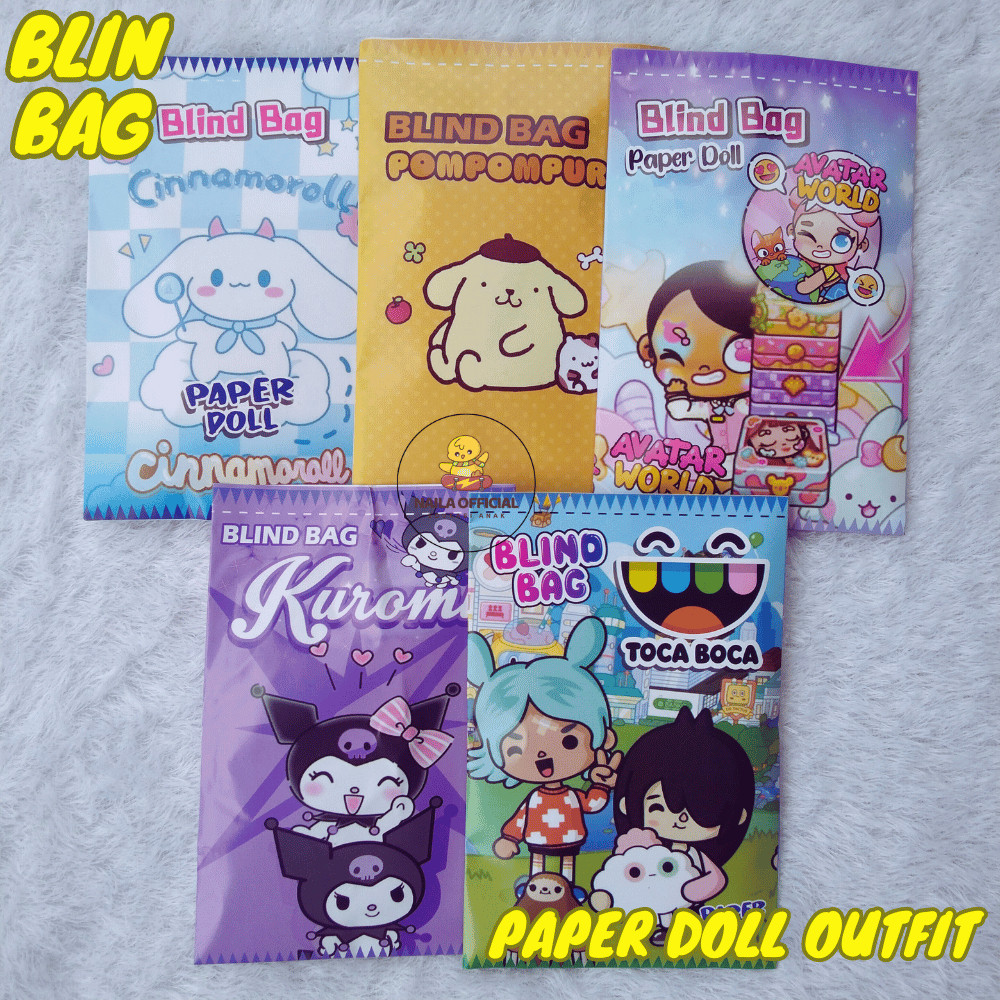 LAMINATED Blind Bag Nail Paper Doll Series Kuromy Cinnamorol Avatar ...