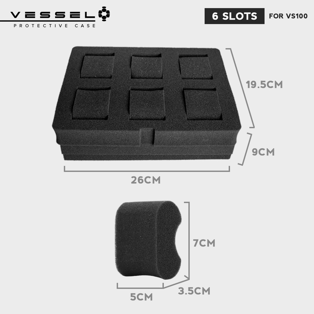 VESSEL Watch Case Organizer Storage Hard Cases with Foam for Watches ...