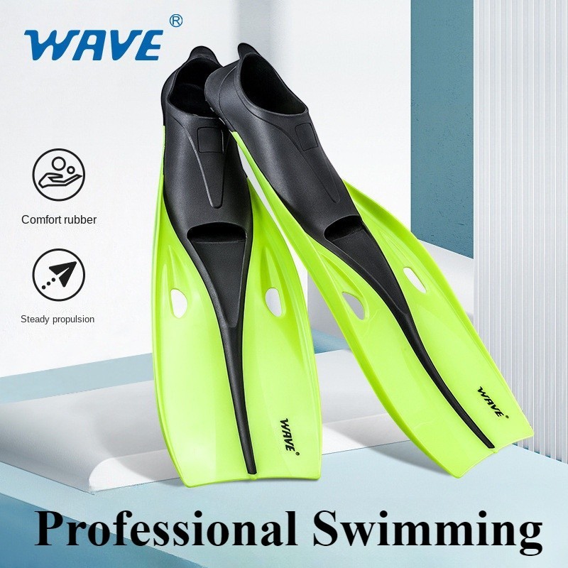 WAVE Professional Swimming Fins Adult Portable Scuba Diving Long ...