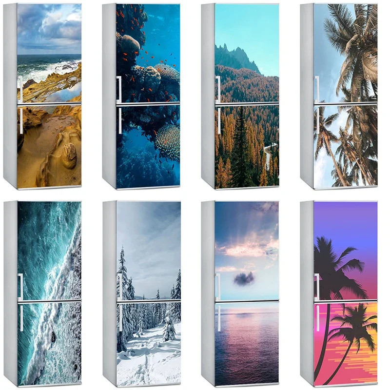 Custom Fridge sticker wallpaper Kitchen Refrigerator Beautification ...