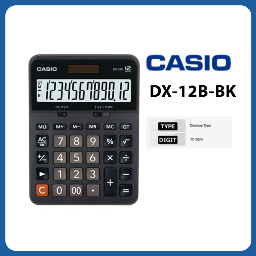 Casio DX-12B (Black) Shop & Field Values Series Calculators calculator for business (100% ...