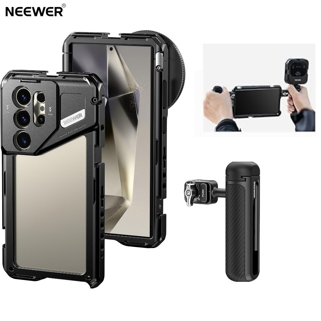 NEEWER PA042 S24 Ultra Phone Cage Stabilizer with Side Handle, 67mm ...