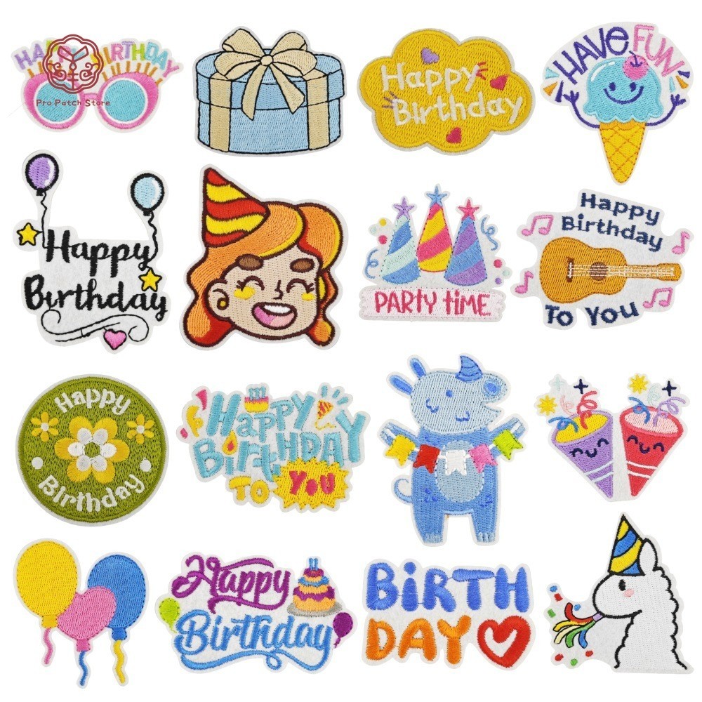 Pro Patch Store Birthday Party Series DIY Embroidery Patches for ...