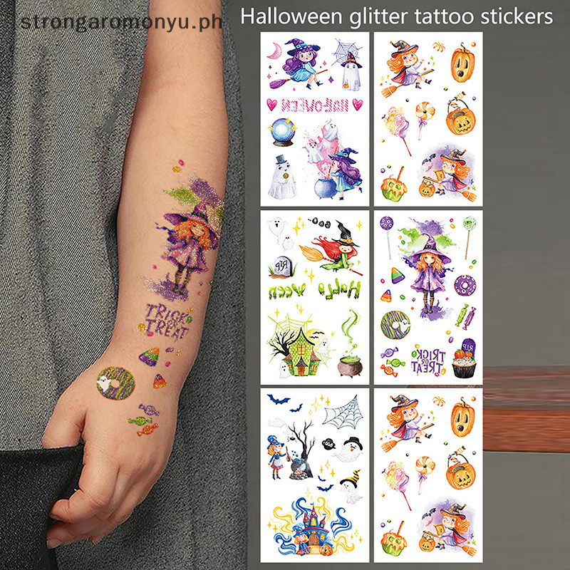 strongaromonyu 1 Sheet Halloween Tattoo Stickers Child Kid Temporary ...