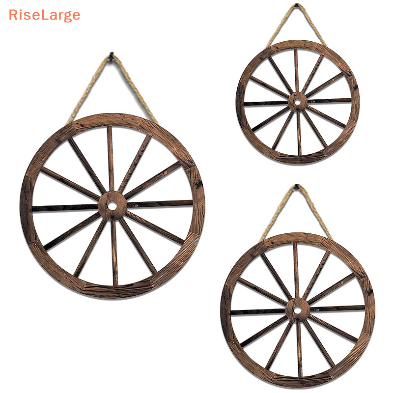 [RiseLarge] Wood Wagons Wheel Decorative Wheels Old Western Style Wagon ...