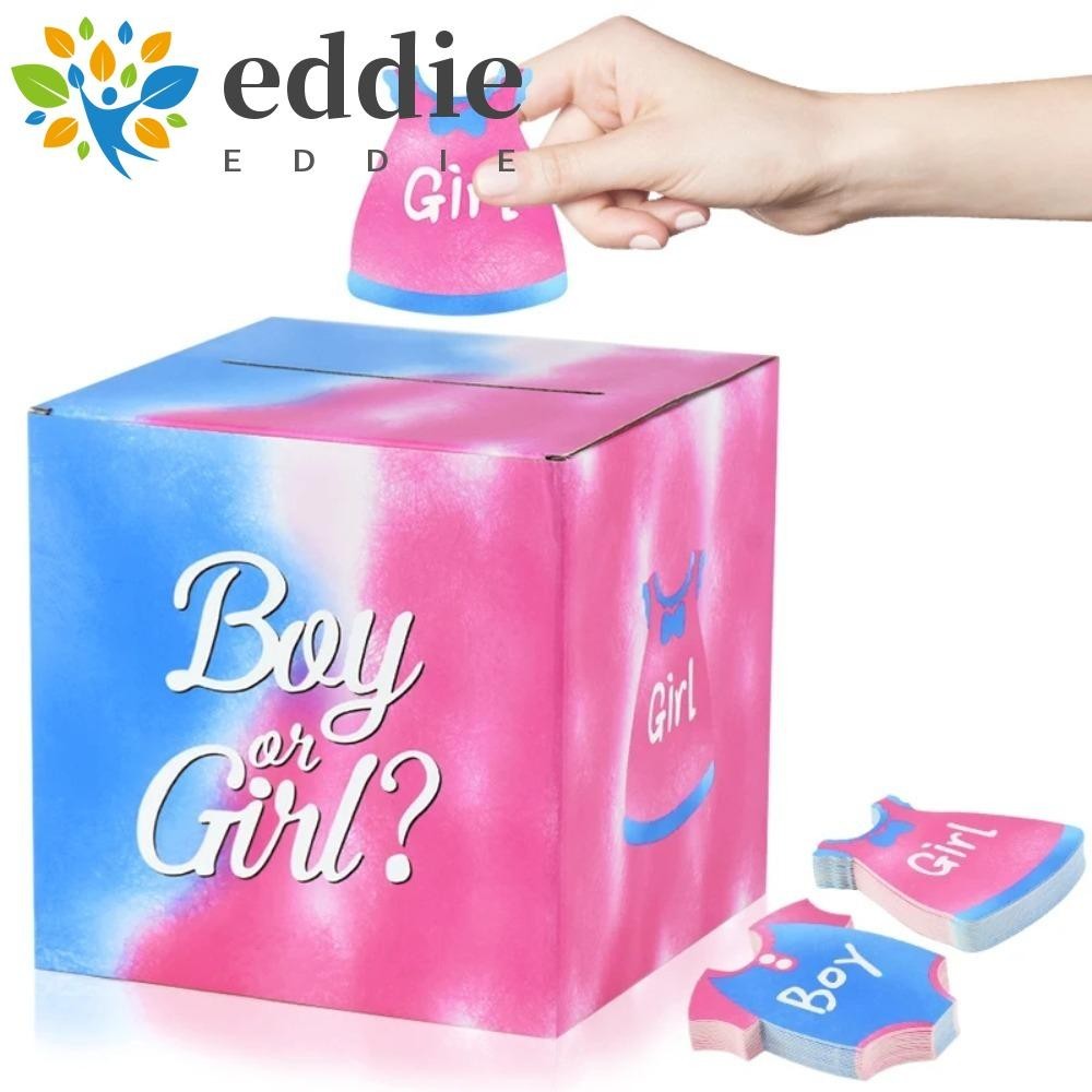 26EDIE Baby Gender Reveal Voting Box, Blessing Cardboard Boy or Girl ...