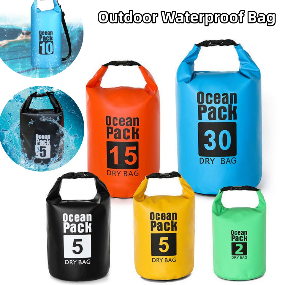 【24H SHIP】5L/10L Outdoor Waterproof Bag Ocean Pack Dry Bag Sling Shoulder Backpack Travel Bucket ...