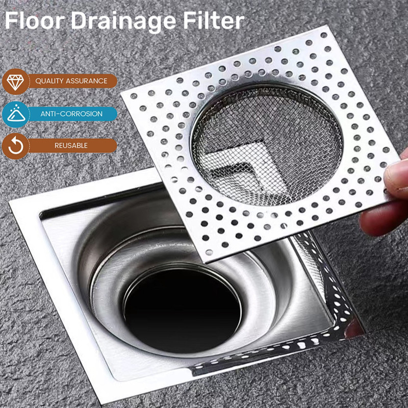Stainless Steel Kitchen Bathroom Floor Bathtub Drain Filter Anti ...