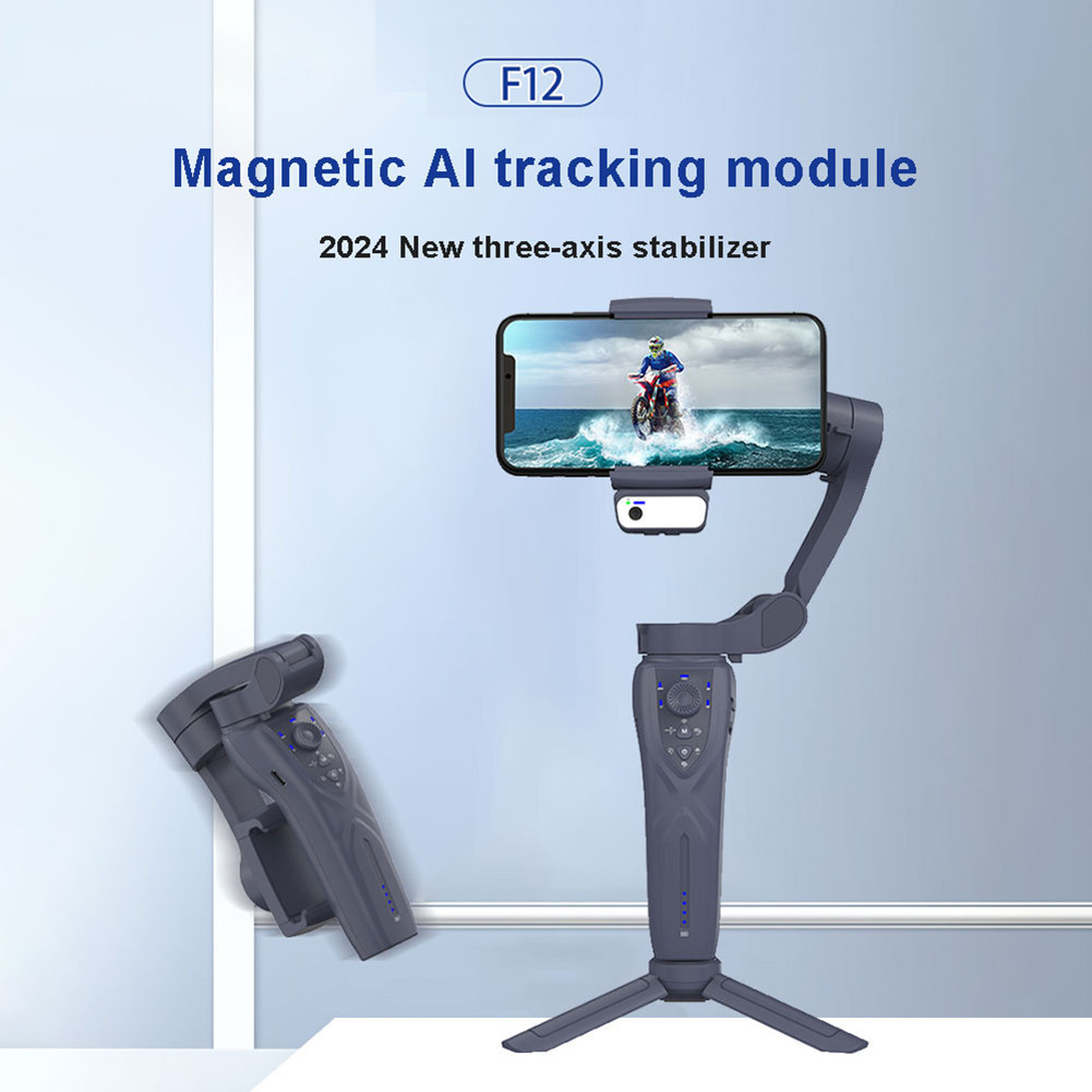 AI Face Tracking Smartphone Gimbal Stabilizer 3-Axis Phone Gimbal with ...