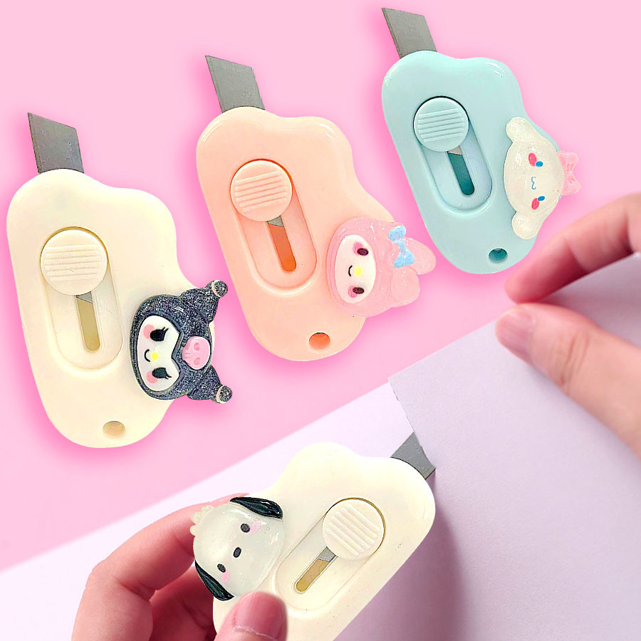 Kawaii Sanrio Kuromi Utility Knife Mini Cartoon Paper Knife Mymelody ...