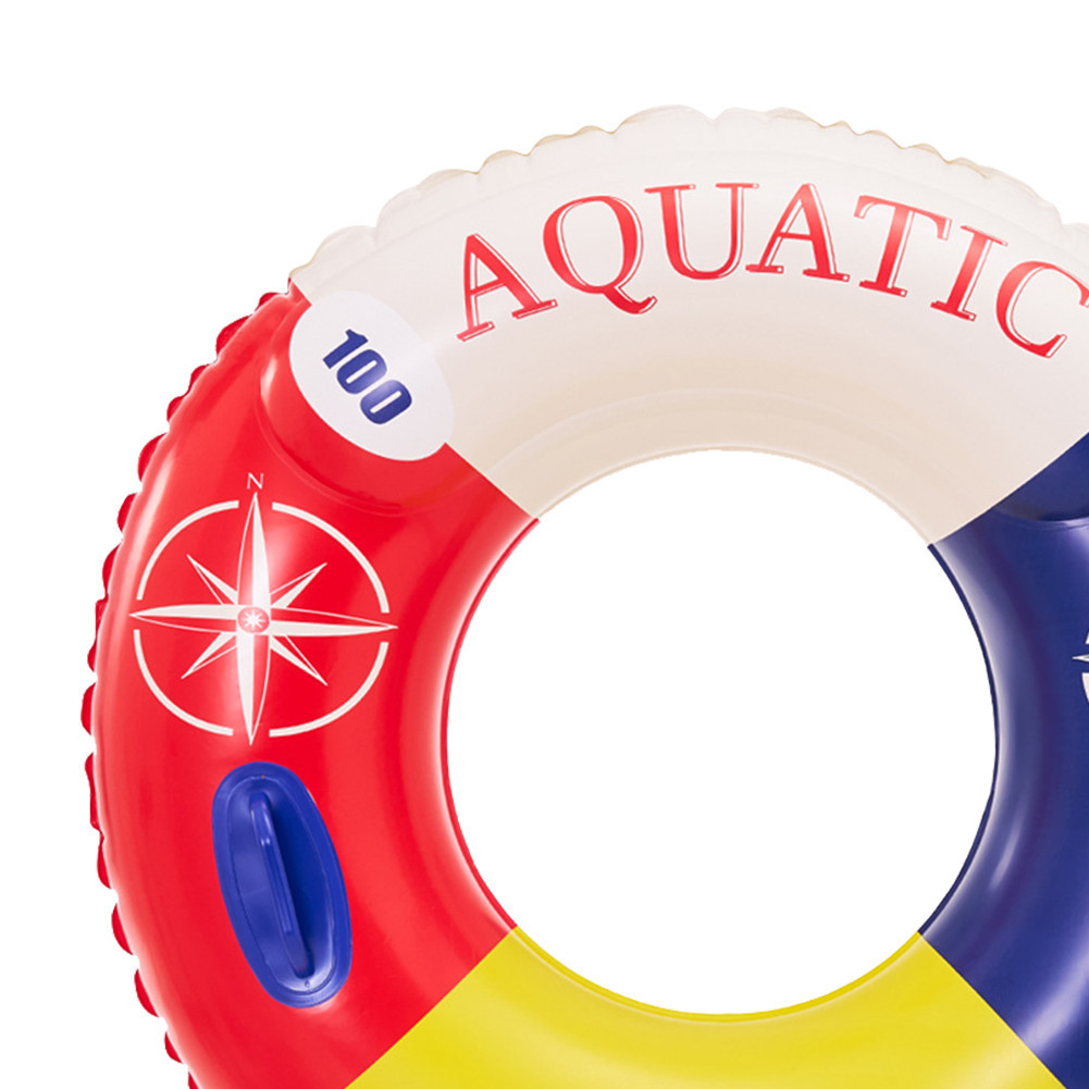 Inflatable Swim Ring Pool Floating Rings Leakproof with Handle Swimming ...
