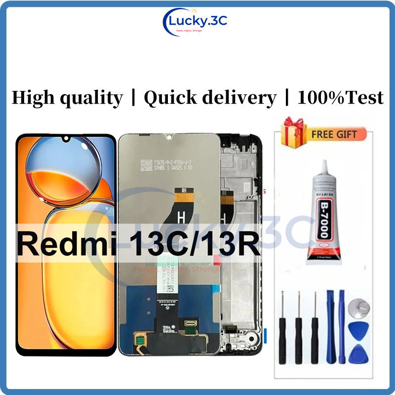 LCD For Xiaomi Redmi 13C 13R 23100RN82L 23124RN87G LCD Display Touch ...