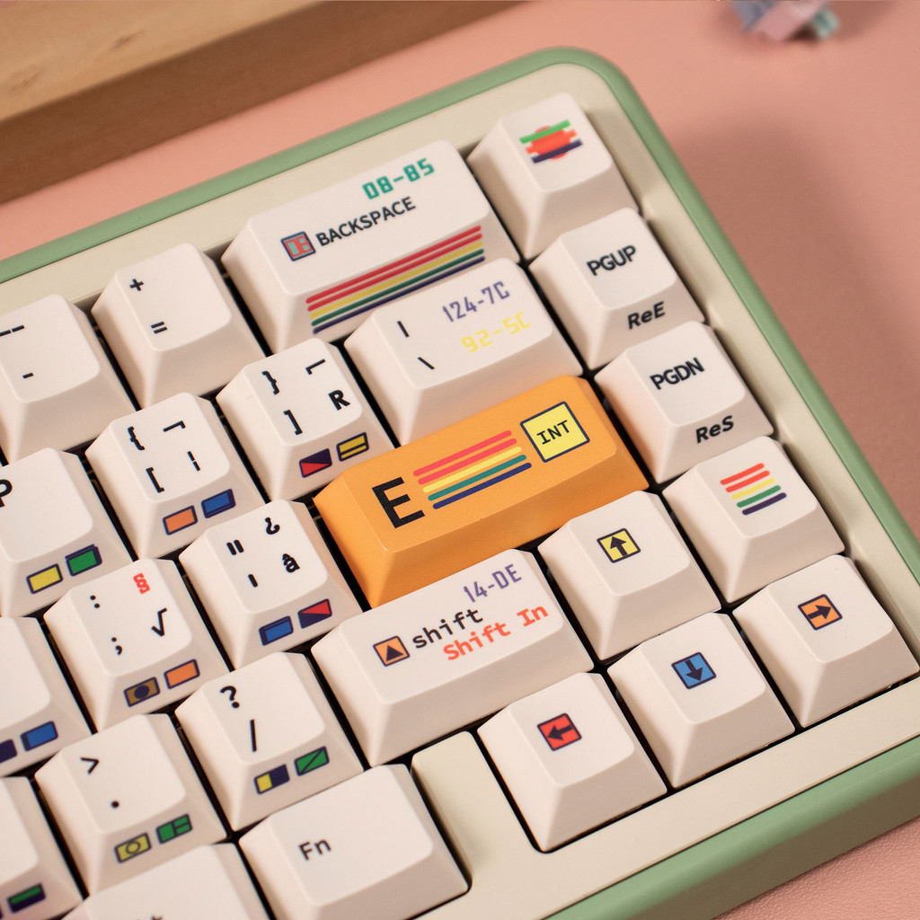 Rainbow R2 Side Print Retro Keycap Cherry Profile 147 Keys Thicken PBT ...