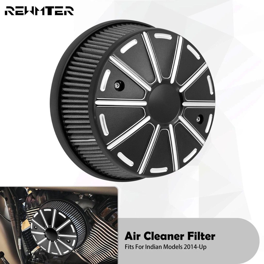 Motorcycle Air Intake Cleaner Filter High Flow For Indian For ...