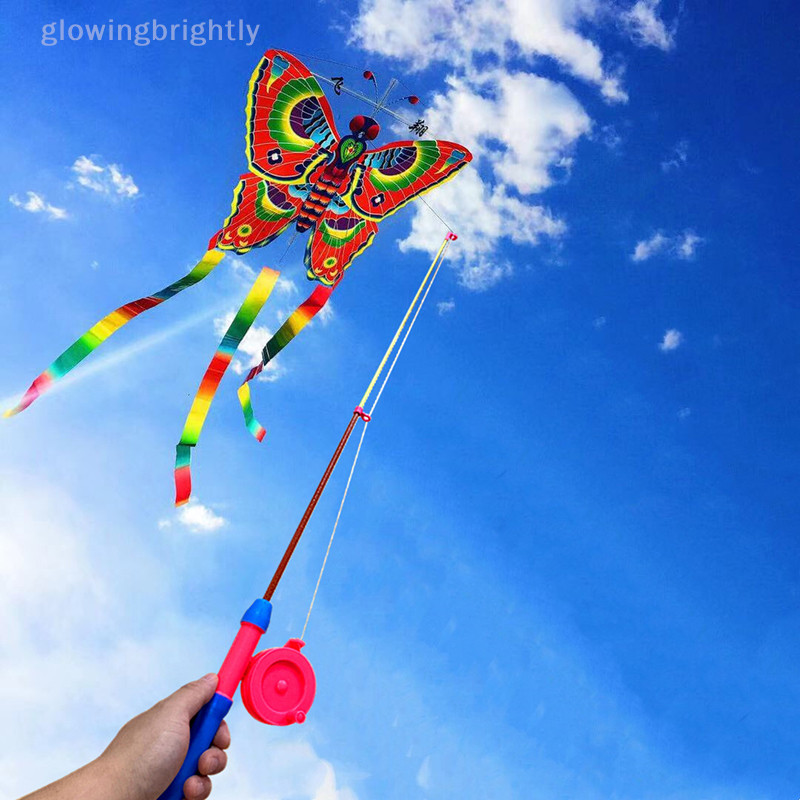 GLPH 1 Set Kids Flying Kite Outdoor Toys Cartoon Butterfly Eagle ...