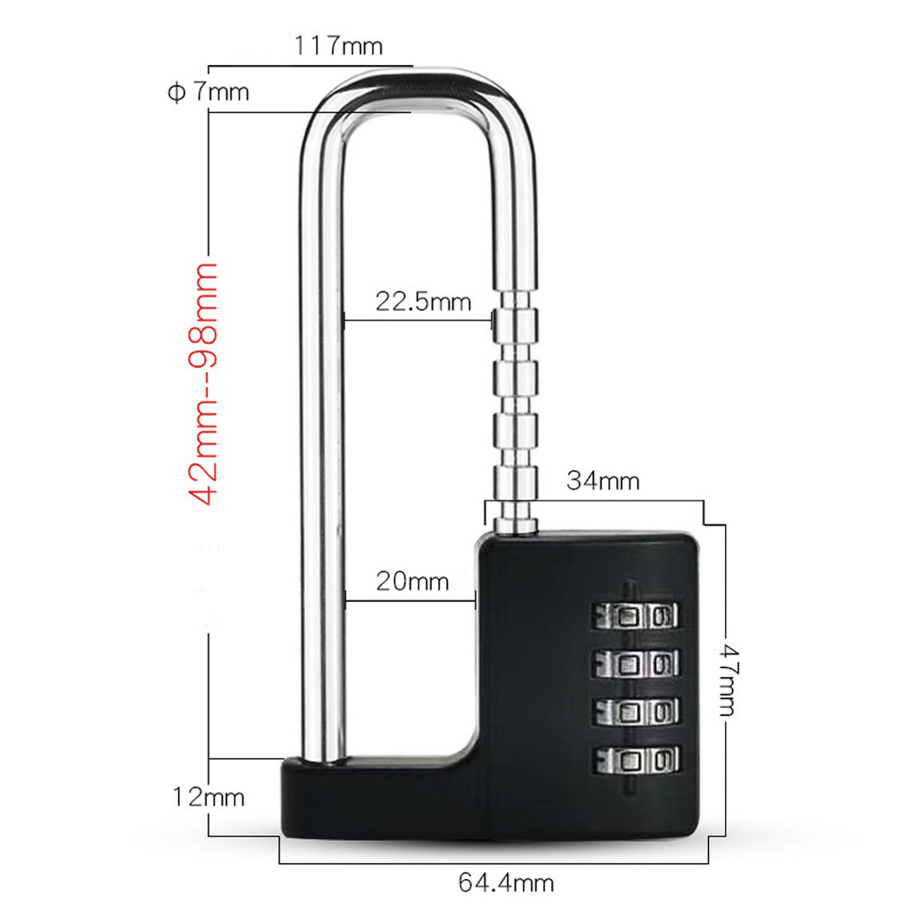4 DIGIT Padlock Combination Lock For Locker Heavy Duty Outdoor ...