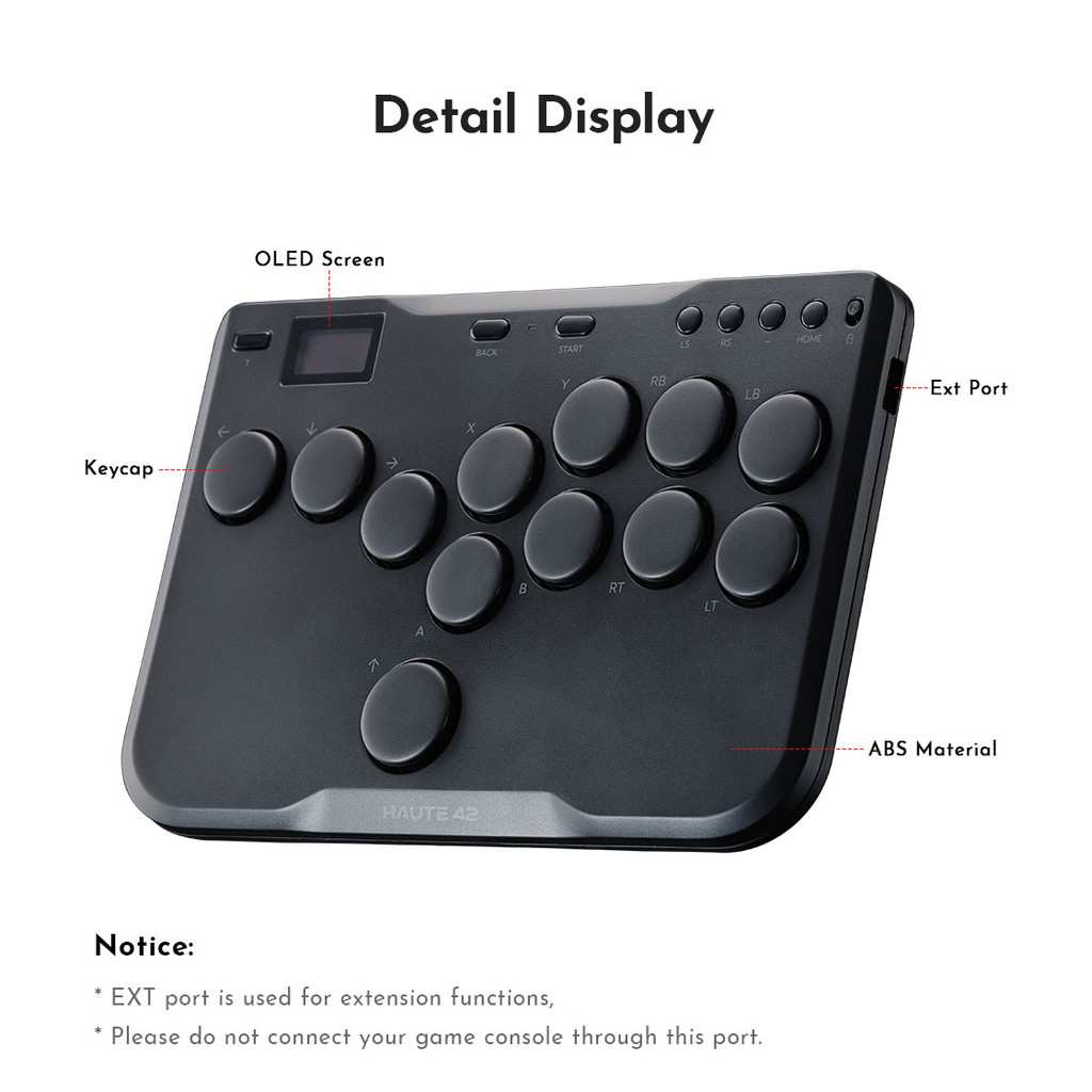 Haute42 Cosmox Mini Arcade Joystick Hitbox Controller Keyboard ...