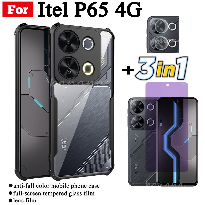 3 in 1 Itel P65 Shockproof Phone Case for Itel P 65 P6 5 Anti-blue Ray ...