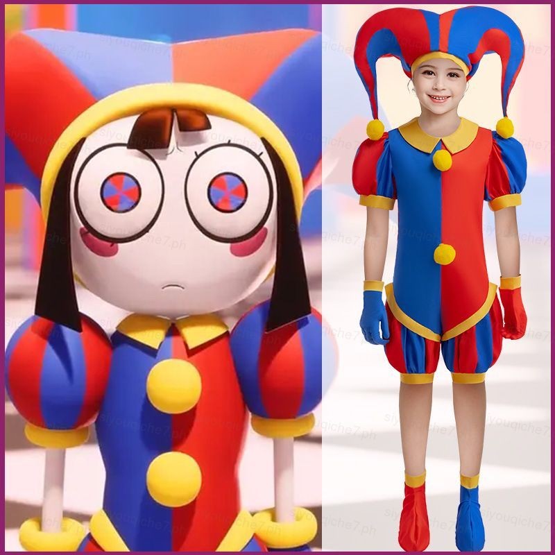 SIY7 The Amazing Digital Circus Pomni cosplay cloth for kids Halloween ...