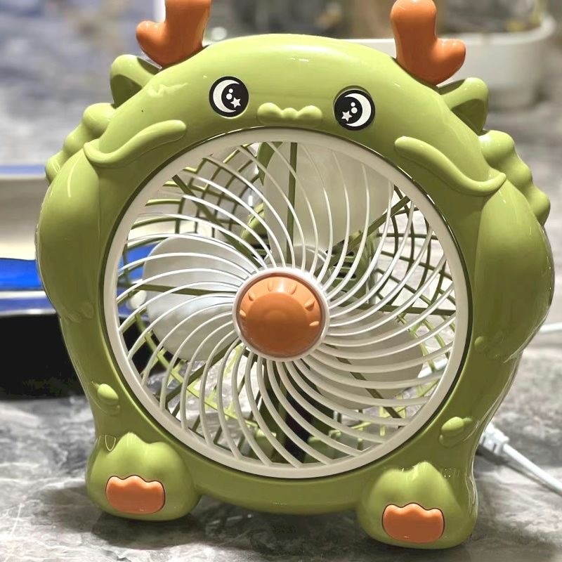 Cartoon Bass Electric Fan Large Wind Office Household Small Mini Desk ...