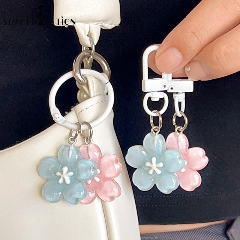 Korean Cute Sakura Keyring Pendant -High Quality Resin Candy Color Bag ...
