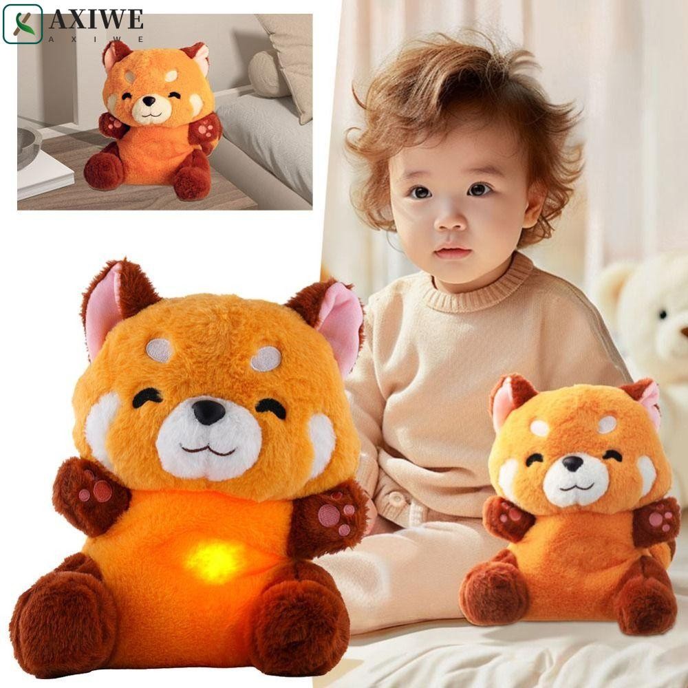 AXIWE Breathing Red Panda, Four Modes Stuffed Animal Soothing Plush Toy ...