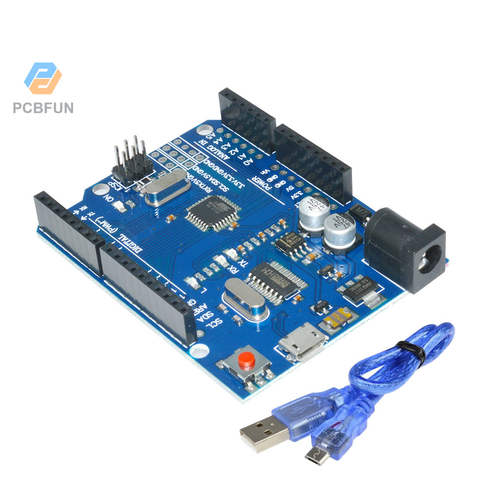 Pcbfun UNO R3 CH340G Atmega328P motherboard Micro USB port | Shopee ...