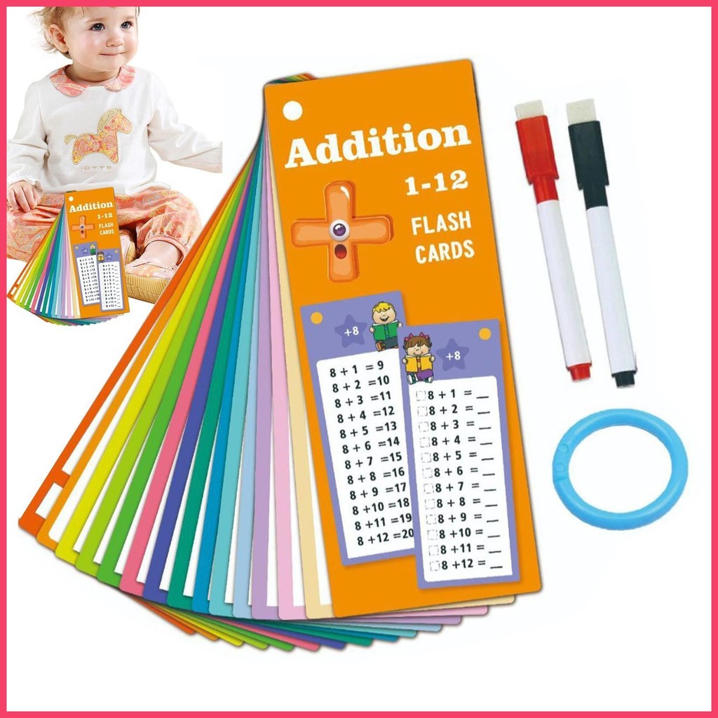 Addition Flash Cards Learning Math Cards for Kids Multiplication Flash ...