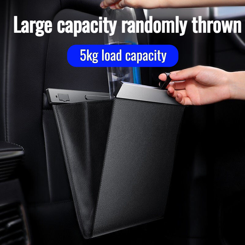 Convenient Car Trash Can Car Wastebasket Large Capacity Car Trash Can ...