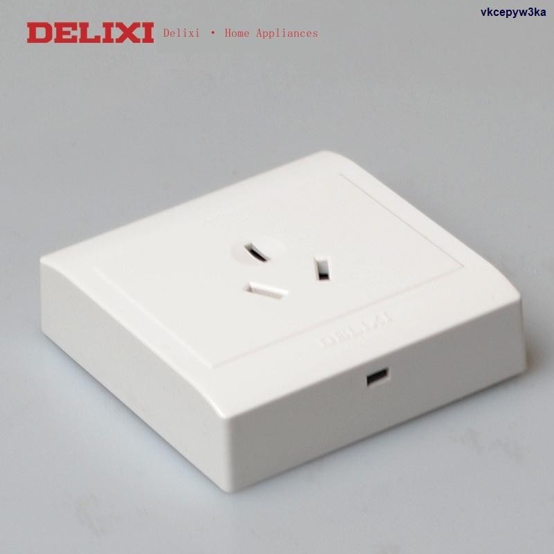 ⍫Delixi switch socket CD130 surface mounted three-hole 16A air conditioning (surface genuine ...
